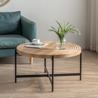 Modern Thread Design Round Coffee Table - Bed Bath & Beyond - 37398607