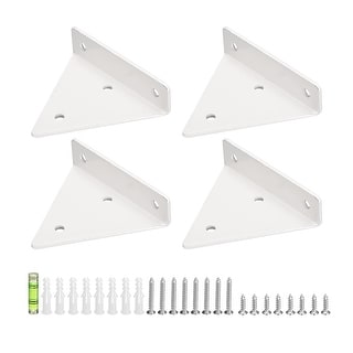 Floating Shelf Bracket 4Inch 4Pcs Metal Triangle Shelf Bracket for ...
