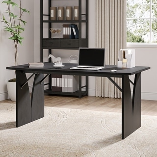 63-Inch Rectangular Computer Desk Writing Table for Home Office - Bed ...