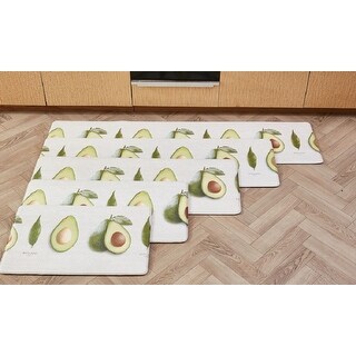 Avocado design double-sided kitchen foot mat, anti-fatigue, non-slip ...