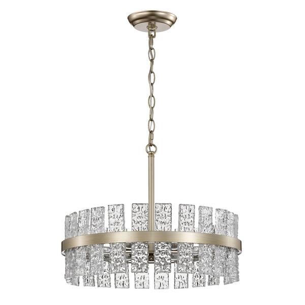 Casandra 6-light Drum Glass Strip Chandelier - On Sale - Bed Bath ...