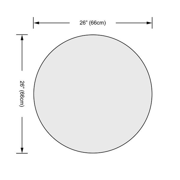Dulles Glass 26 Inch Round Flat Polish Edge 1/4 Inch Tempered Glass ...