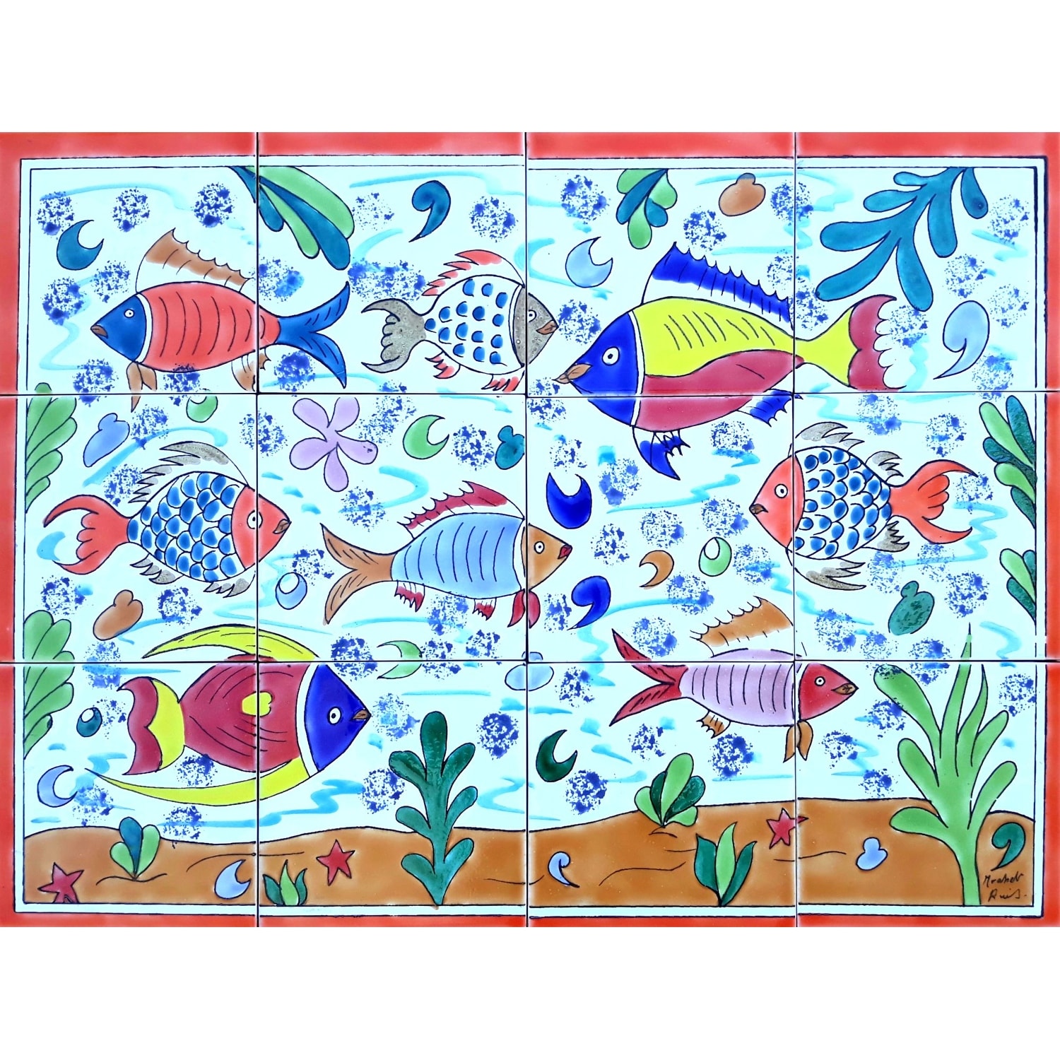 12in x 24in Running Horses 8pc Mosaic Tile Ceramic Wall Mural - Bed ...