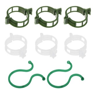 1 Set/320Pcs Garden Plant Support Clips Green White & Twist Clips Kit ...