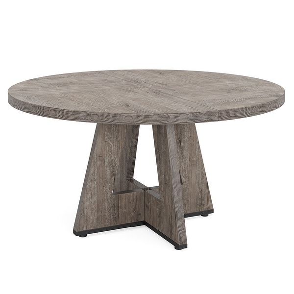 47 Inch Round Dining Table for 4, Wood Kitchen Dinner Table for Kitchen ...