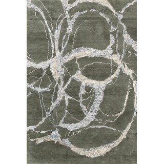 Ahgly Company Machine Washable Contemporary Dark Olive Green Area Rugs ...