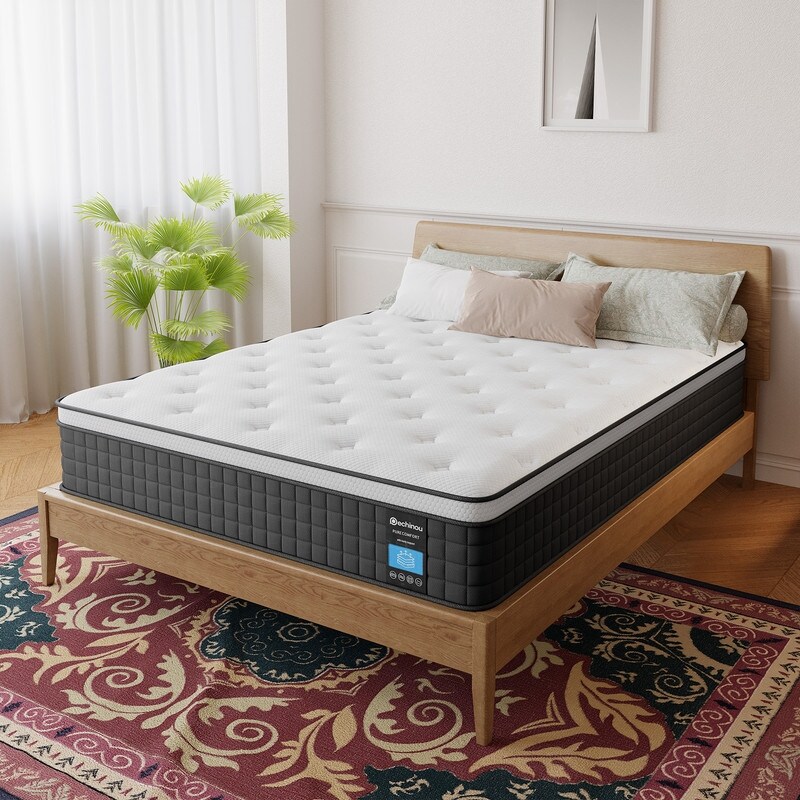 12 in Hybrid Mattress in a Box with Gel Memory Foam Back Pain Relief Cooling Medium Firm Support