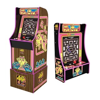 Arcade1UP Ms. Pac-Man 40th Anniversary 10-in-1 Arcade Machine Bundle ...