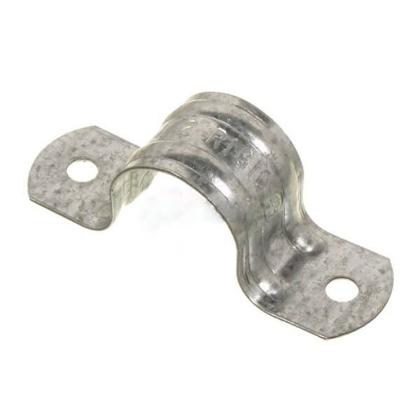 2 in. 2 Hole Conduit Strap Clamp Curved Galvanized Steel American ...