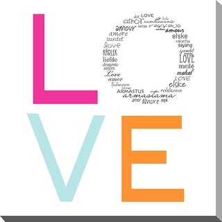 "LOVE" Print on Canvas - Bed Bath & Beyond - 36039042
