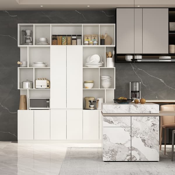 Modular Office Cabinet Streamlined Storage in Modern Buffet Pantry ...