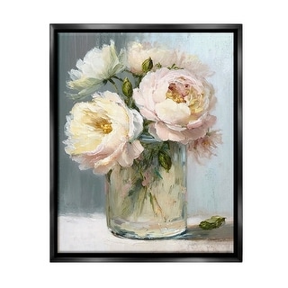 Stupell Subtle Rose Blooms Framed Floater Canvas Wall Art Design By ...