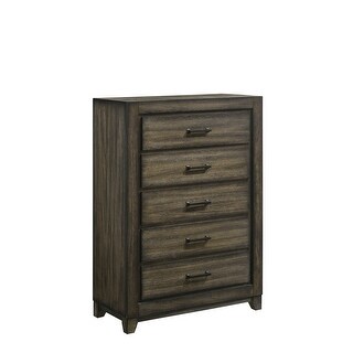 Alo 51 Inch Tall Dresser Chest, 5 Drawers with Metal Handles, Rustic ...
