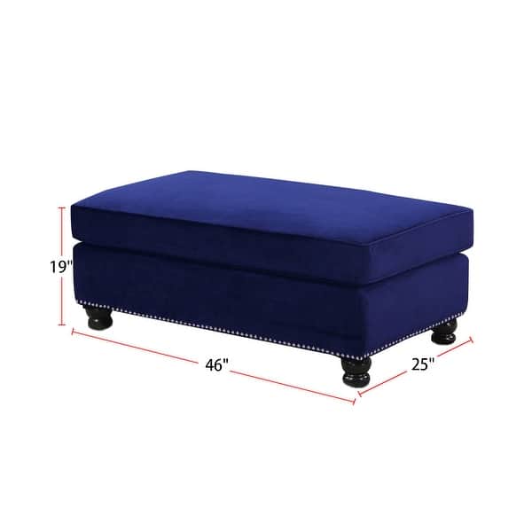 Cocktail Ottoman With Nailhead Accents - Bed Bath & Beyond - 39874222