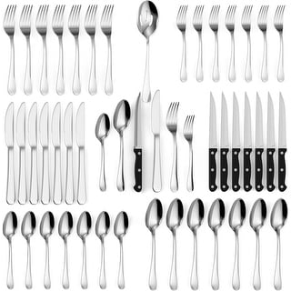 49 Piece Stainless Steel Flatware Silverware Set - Bed Bath & Beyond ...