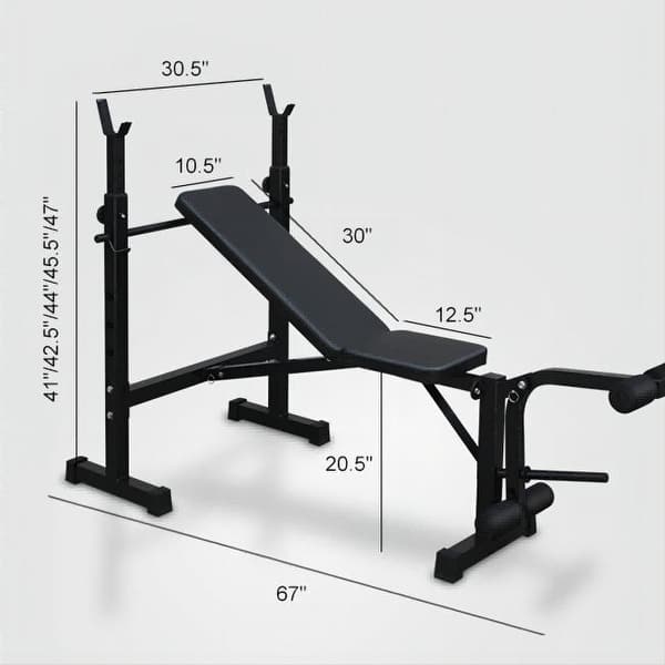 Weight Bench, Bench Press Set with Squat Rack and Bench for Home Gym ...