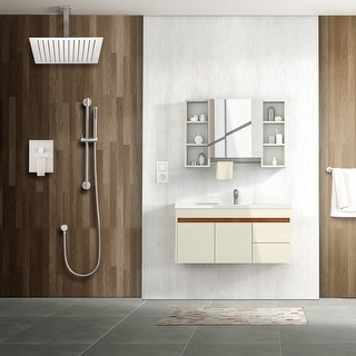 Rainfall Shower Head Complete Shower System with Rough-in Valve - Bed ...