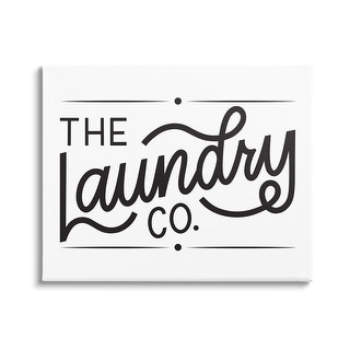 Stupell Laundry Co. Bold Cursive Typography Sign Canvas Wall Art ...