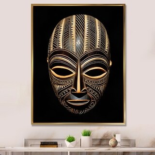 Designart "Ethnical Traditional African Mask XVII" African Tribal ...