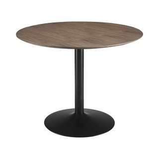 30 Inch Round Wooden Top Modern Dining Table Black And Brown Saltoro ...