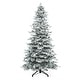 7.5 / 9 Ft Pre-Decorated Pine Hierarchical Tower Flocked Christmas Tree ...