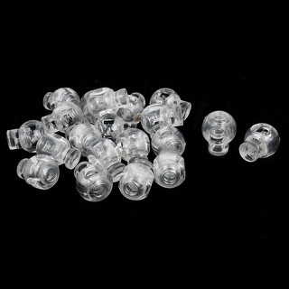 Clear Round Toggle Spring Loaded Rope Cord Locks Fastener 20pcs - Bed ...