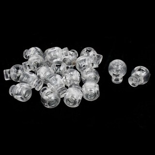 Clear Round Toggle Spring Loaded Rope Cord Locks Fastener 20pcs - Bed ...