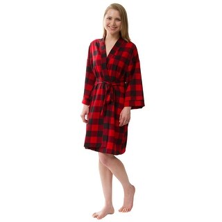 Buffalo Plaid Robe, Women's Plaid Robe Knee Length - Bed Bath & Beyond ...