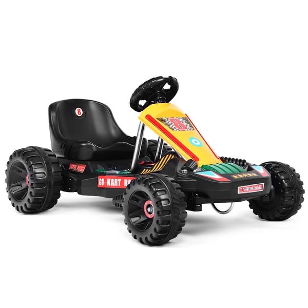 Goplus Electric Powered Go Kart Kids Ride On Car 4 Wheel Racer Buggy ...
