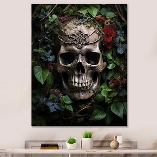 Designart "Jungle Skull Portrait" Skull Canvas Wall Art - Bed Bath ...