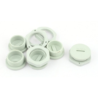M27 x 1.5cm Plastic Round Head Pipe Plug Adapter White 5Pcs - Bed Bath ...