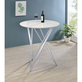 Round White Slate Top Heavy Duty Bar Table - Bed Bath & Beyond - 40202287