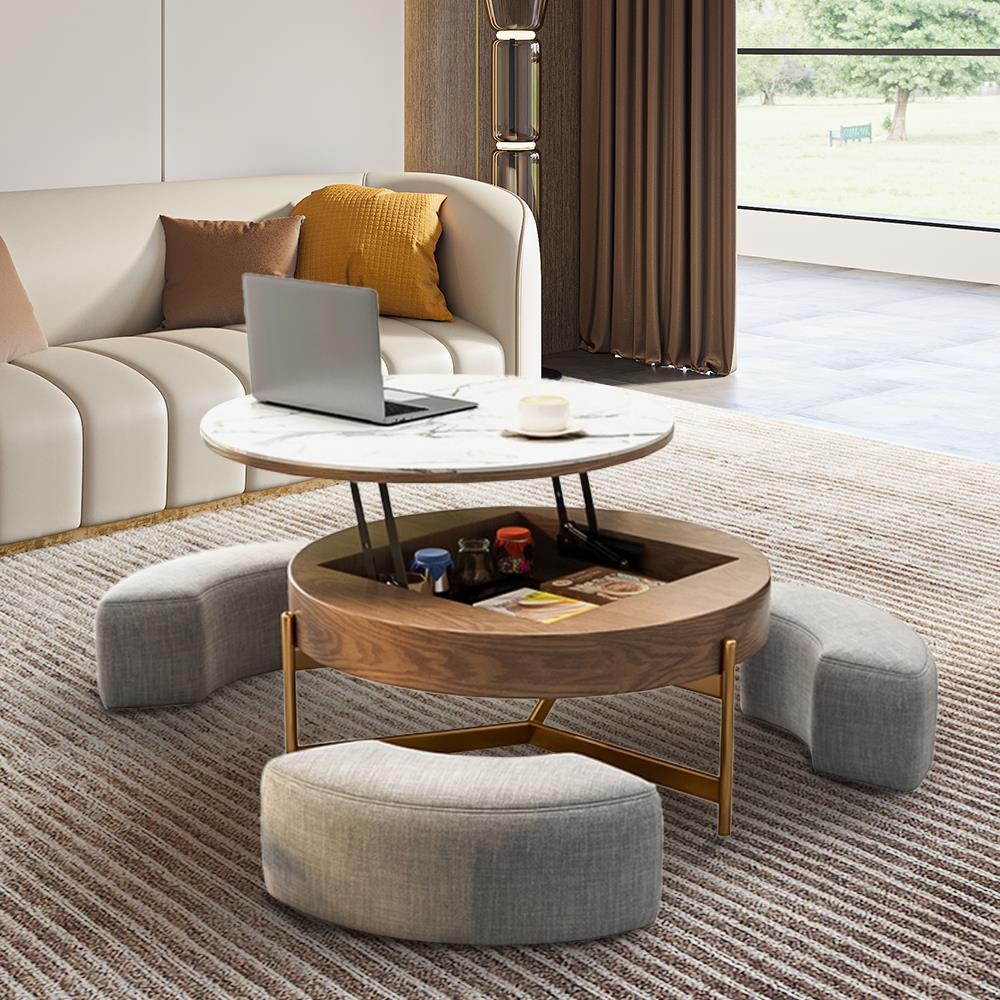 Nesting ottoman coffee table store