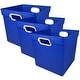 Romanoff Cube Bin, Blue, Pack of 3 - Bed Bath & Beyond - 39180620
