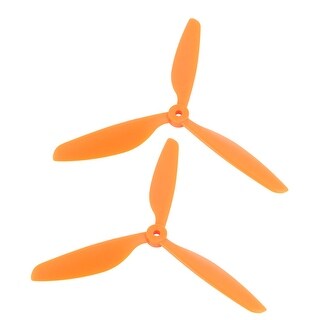 2Pcs Orange Plastic RC Airplane Prop Propeller Paddle 9x4.5 + Shaft ...