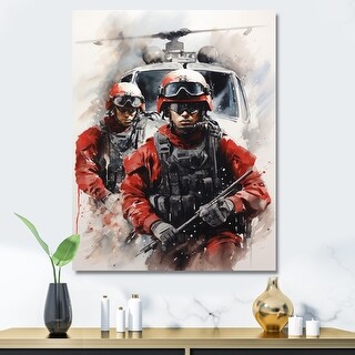Designart "Soldiers Ready For Action II" Army Wall Decor - Bed Bath ...