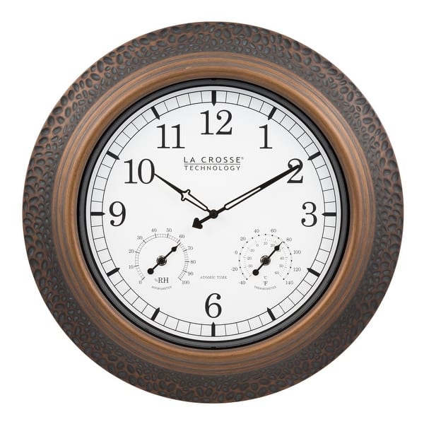 La Crosse Clock 433-3256A 21-Inch Marcella Metal Atomic Analog Clock ...