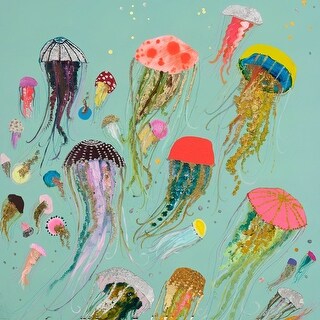 GreenBox 'Floating Jellyfish - Metallic' by Eli Halpin - Bed Bath ...