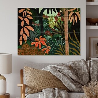 Designart 'Bounties And Blooming Wilderness Blessings I' Coastal Wood ...