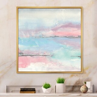 Designart "Metallic Shabby Pink II" Shabby Chic Framed Canvas - Bed ...