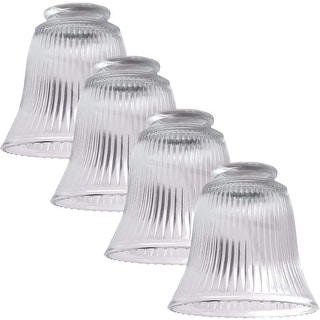 Ceiling Fan Light Covers - Replacement Glass for Ceiling Fans (4 Pack ...