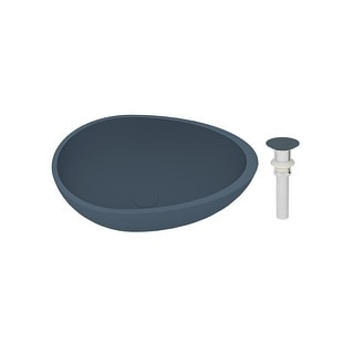 Concrete Egg-Shaped Vessel Sink Bathroom Art Basin with the Same Color ...