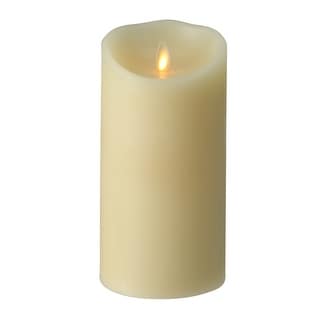 7" B/O Ivory Luminary Flickering Vanilla Scent Flameless Pillar Candle ...