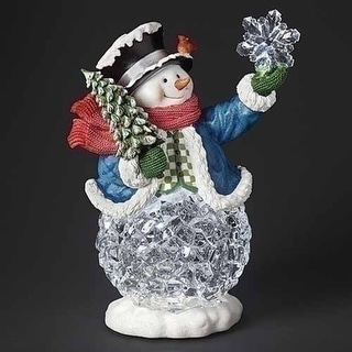 12.75" LED Lighted Musical Snowman Christmas Figurine - Bed Bath ...