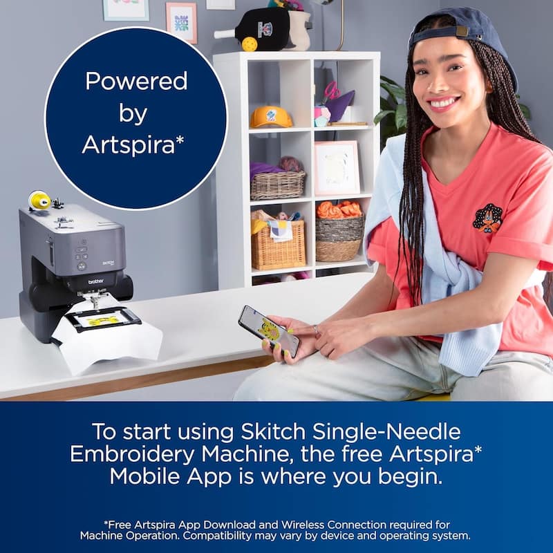 Brother PP1 Skitch, Artspira App Enabled Embroidery Machine - Bed Bath ...
