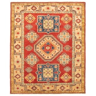 ECARPETGALLERY Hand-knotted Finest Ghazni Red Wool Rug - 5'0 x 6'5 ...