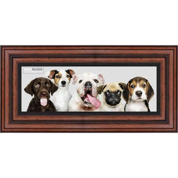39x13 or Puzzle Traditional Walnut Complete Wood Panoramic Frame with ...