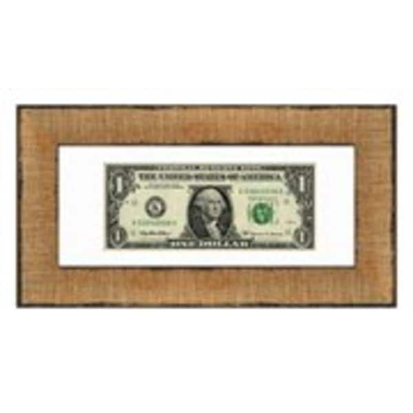 Dollar Bill Frame For Your First Dollar Brushed Gold Traditional ...