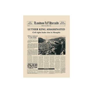 Luther King Assassinated (27 x 36) Canvas Art Print - Bed Bath & Beyond ...