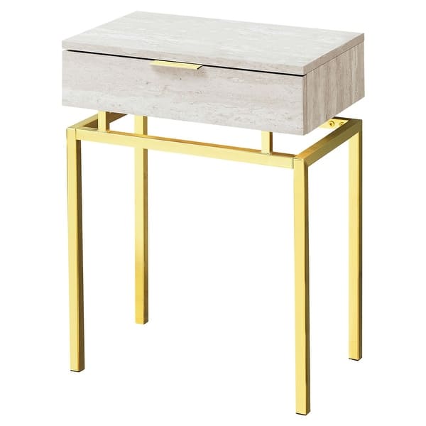 beige marble side table